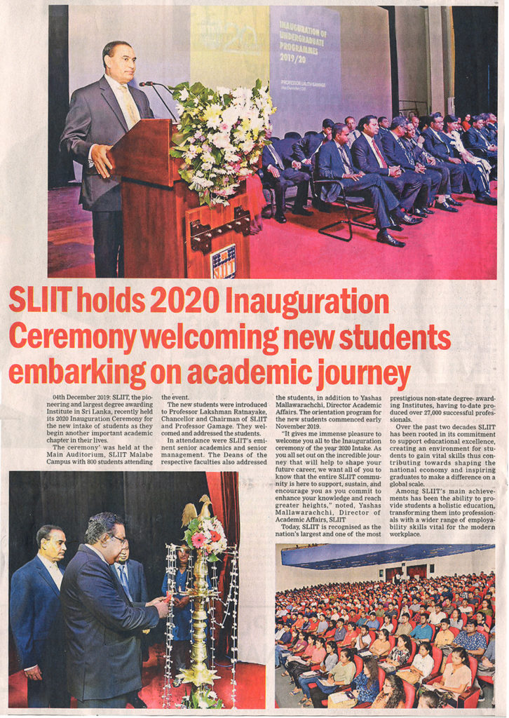 SLIIT 21st Convocation Ceremony – More than 370 New Graduates Felicited ...