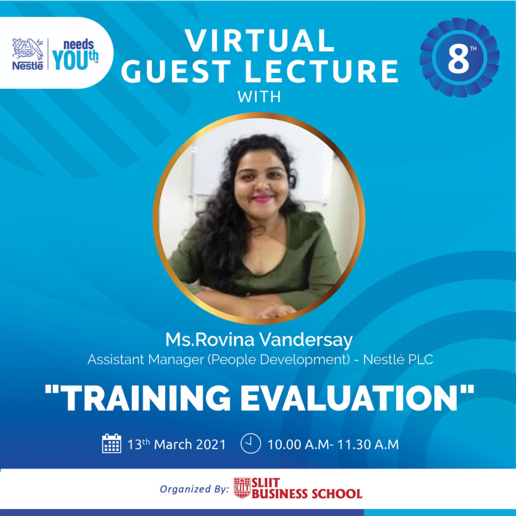 A virtual guest lecture on "Training Evaluation" | SLIIT