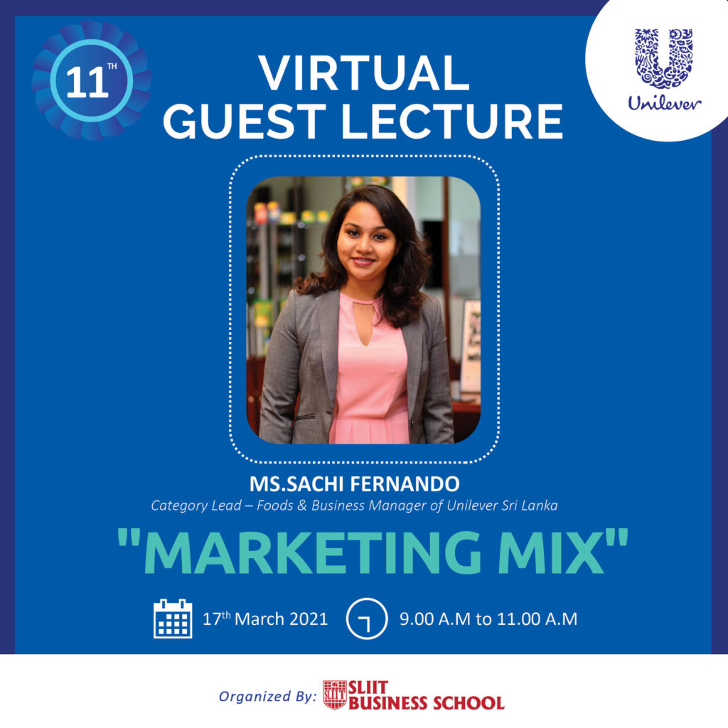 A virtual guest lecture on "Marketing Mix" | SLIIT