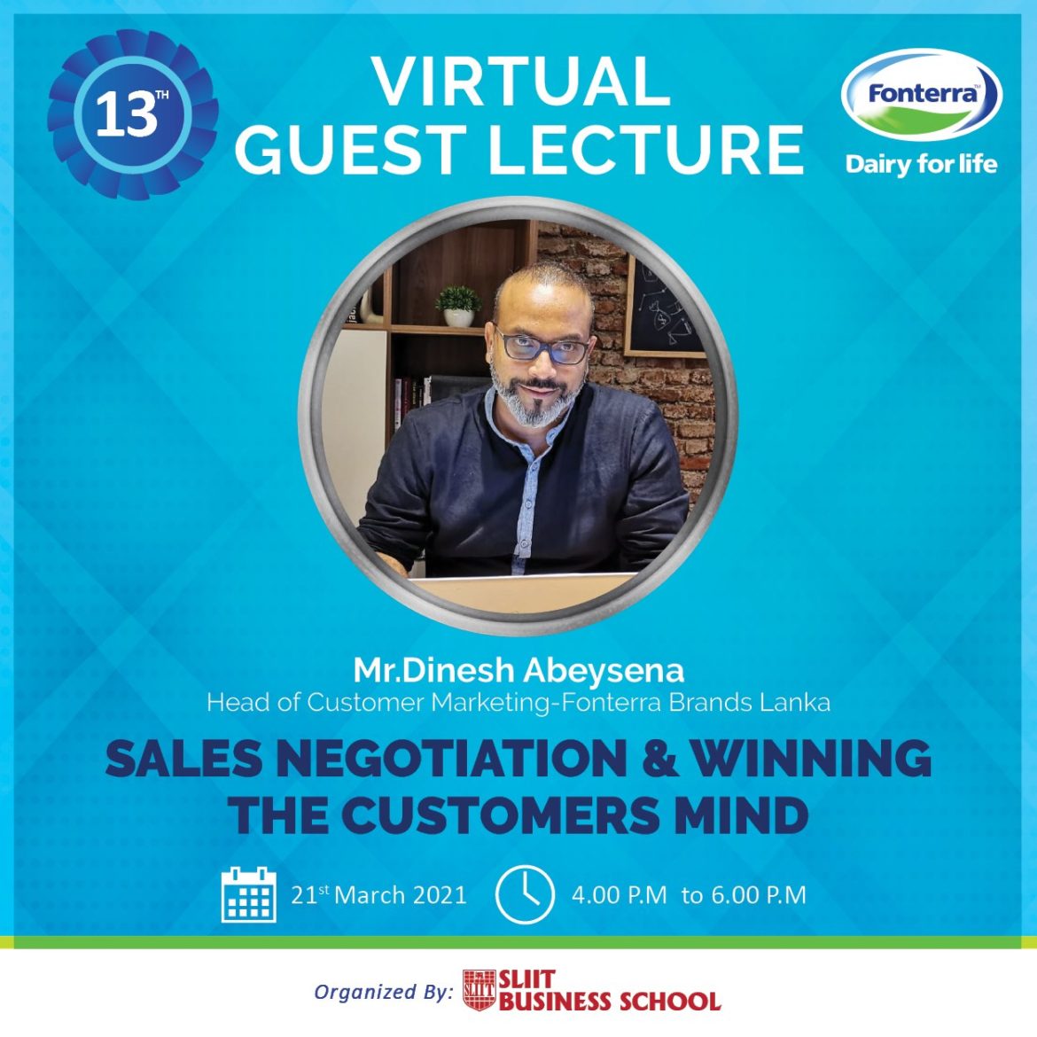 A virtual guest lecture on "Sales Negotiation and Wining the Customer ...