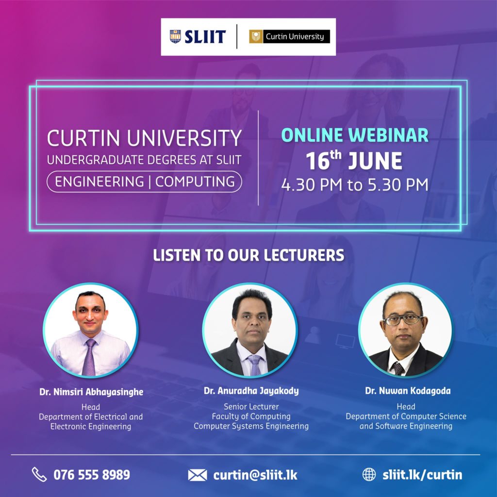 Curtin University Webinar 2021 June | SLIIT