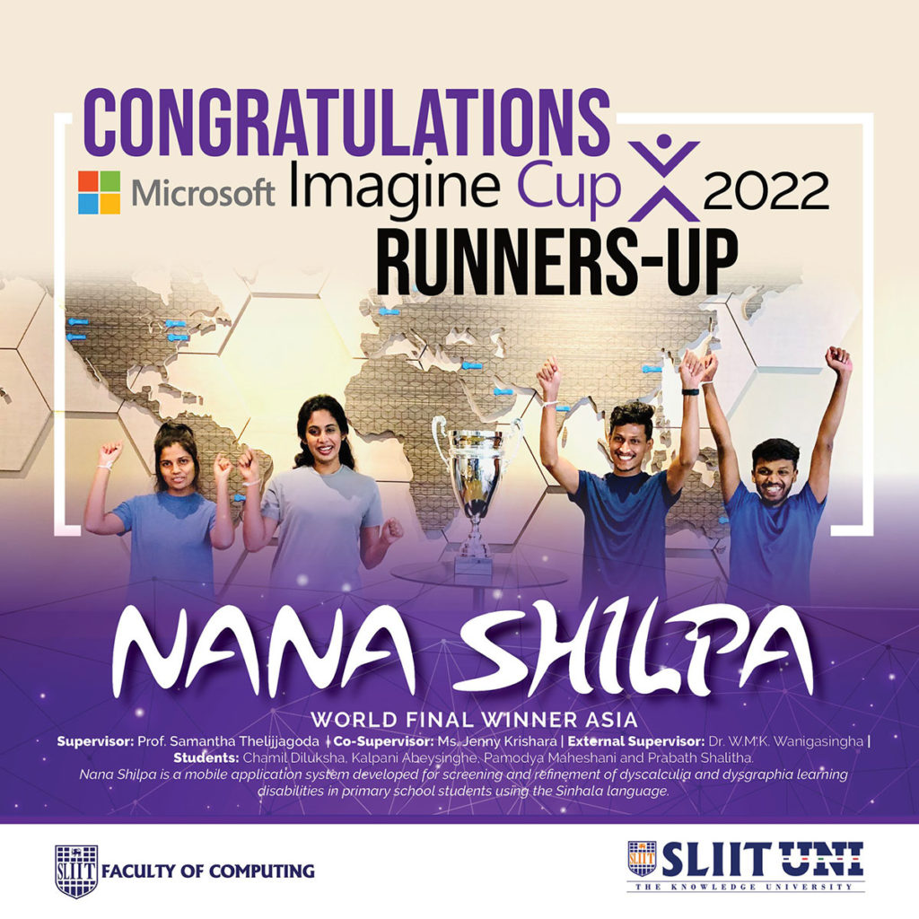 Microsoft Imagine Cup 2022 – Team Nana Shilpa of SLIIT Faculty of ...