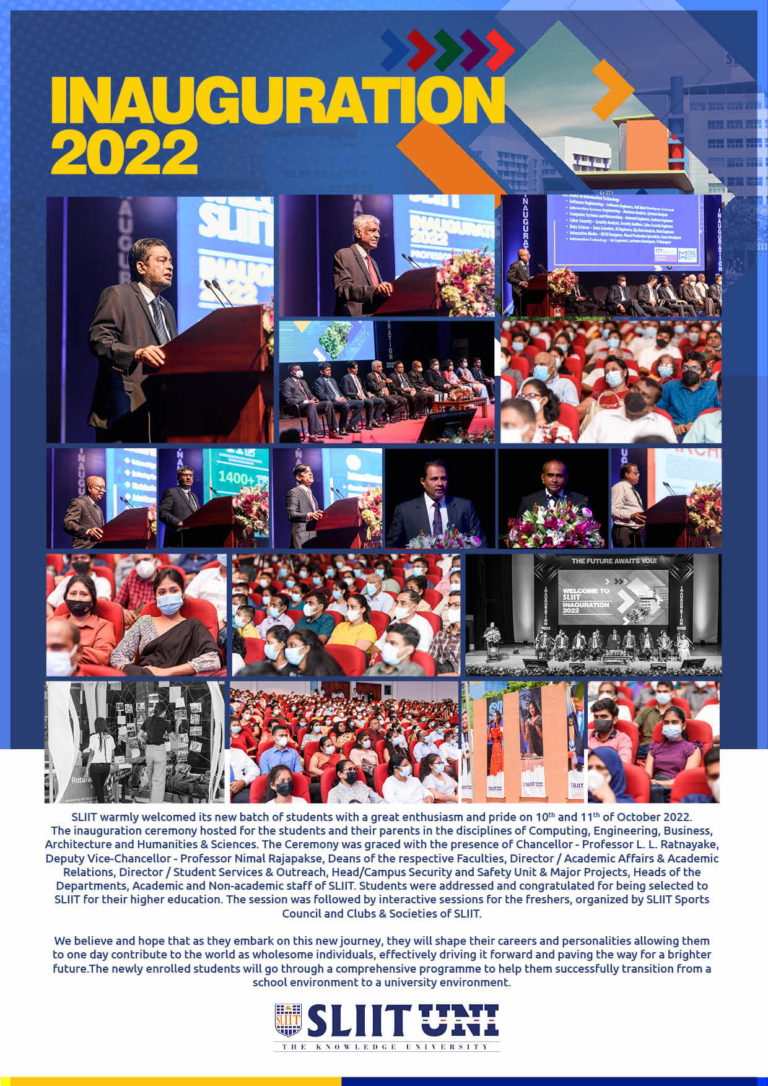 Inauguration Ceremony of Undergraduate Degree Programmes 2022 | SLIIT