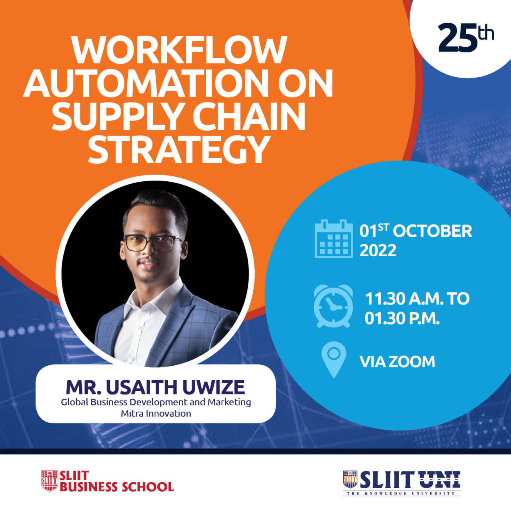 SLIIT Business School presents 25th virtual guest lecture with Mitra ...