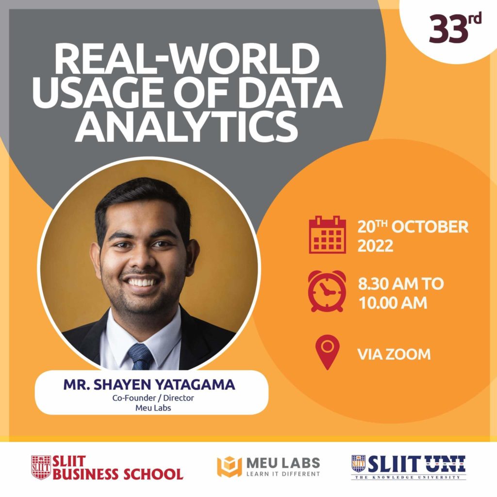 SLIIT Business School presents 33rd virtual guest lecture with Meu Labs ...