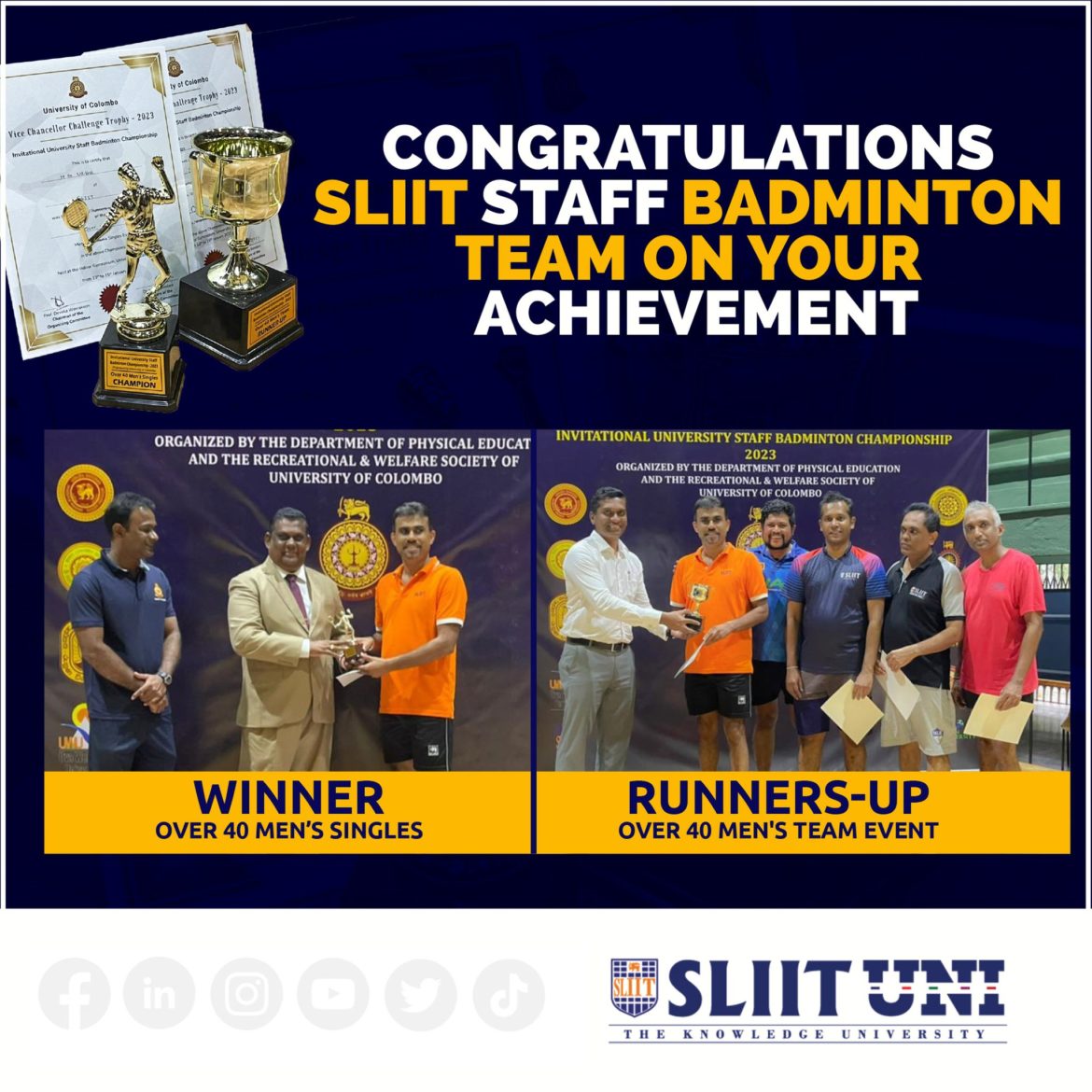 Vice Chancellor's Challenge Trophy Invitational Universities Staff ...