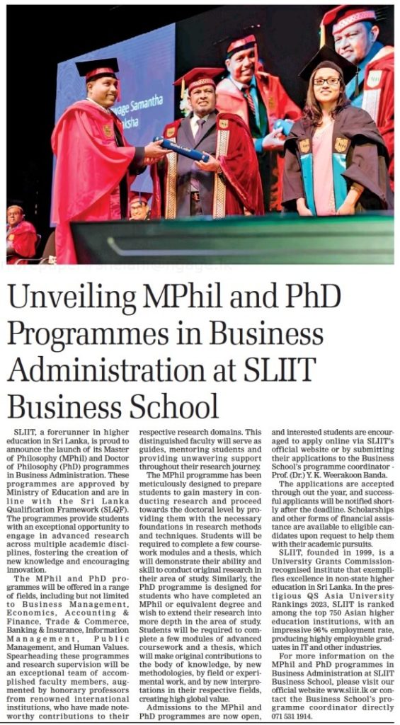 Sunday Times: Unveiling MPhil and PhD Programmes in Business ...