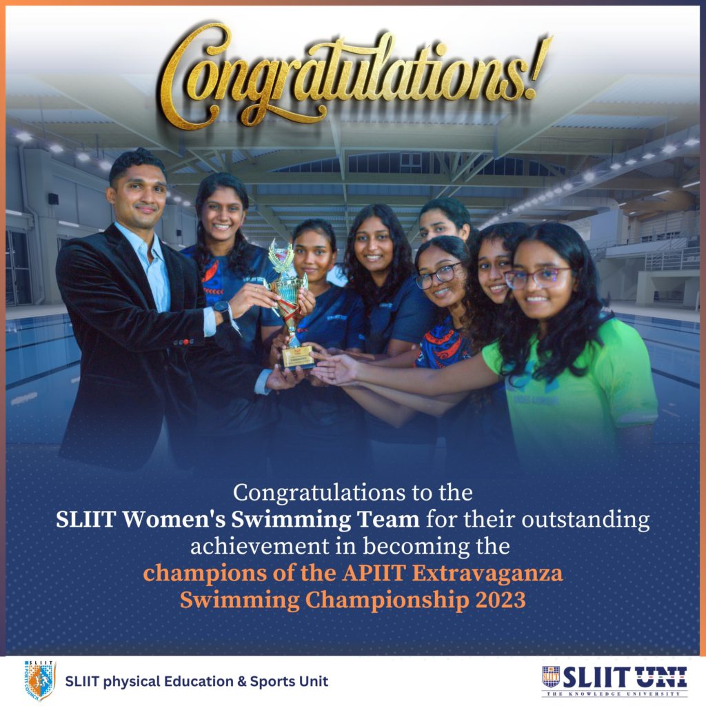 Congratulations to the SLIIT Women's Swimming Team for winning the ...