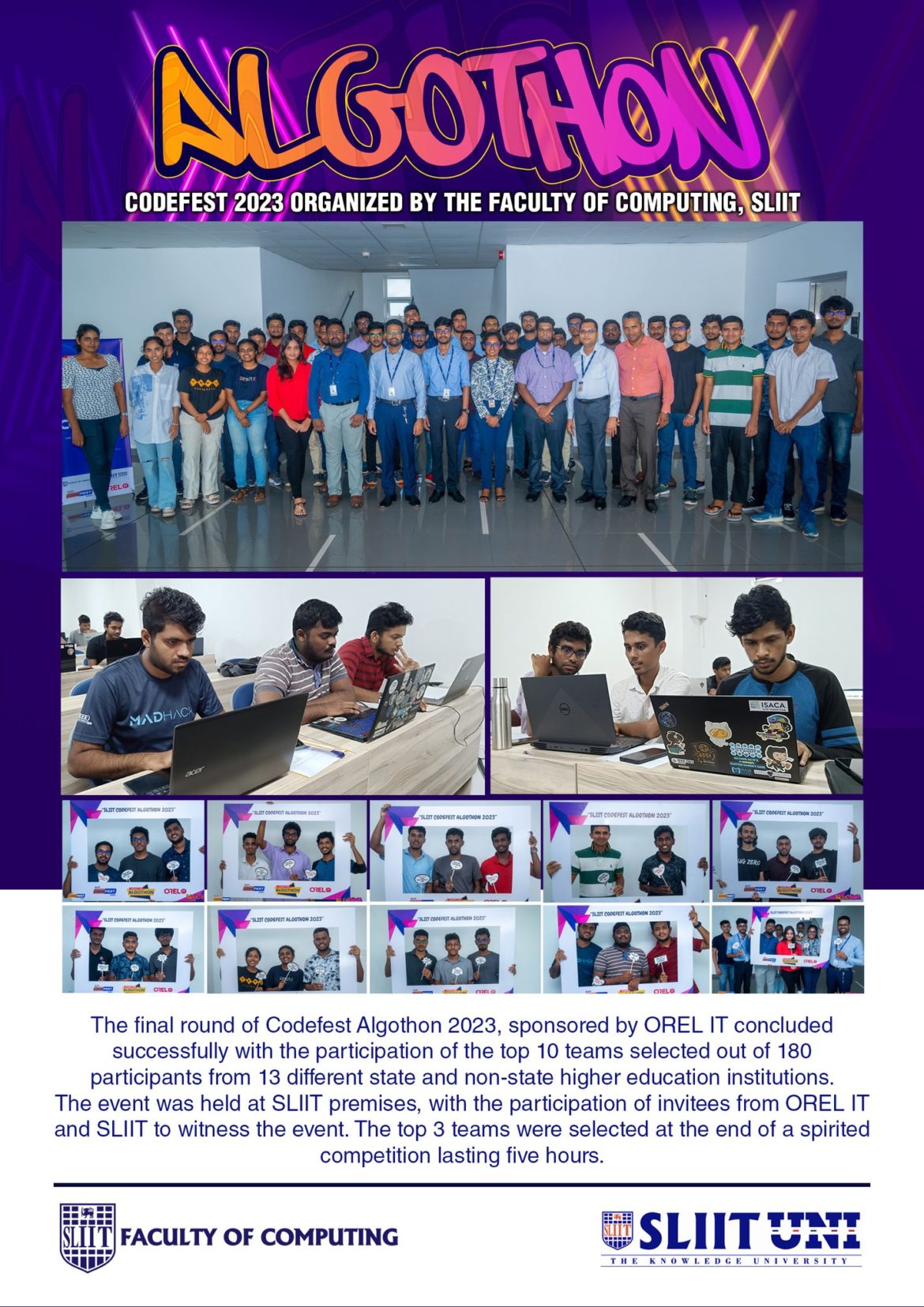 The final round of Codefest Algothon 2023 | SLIIT