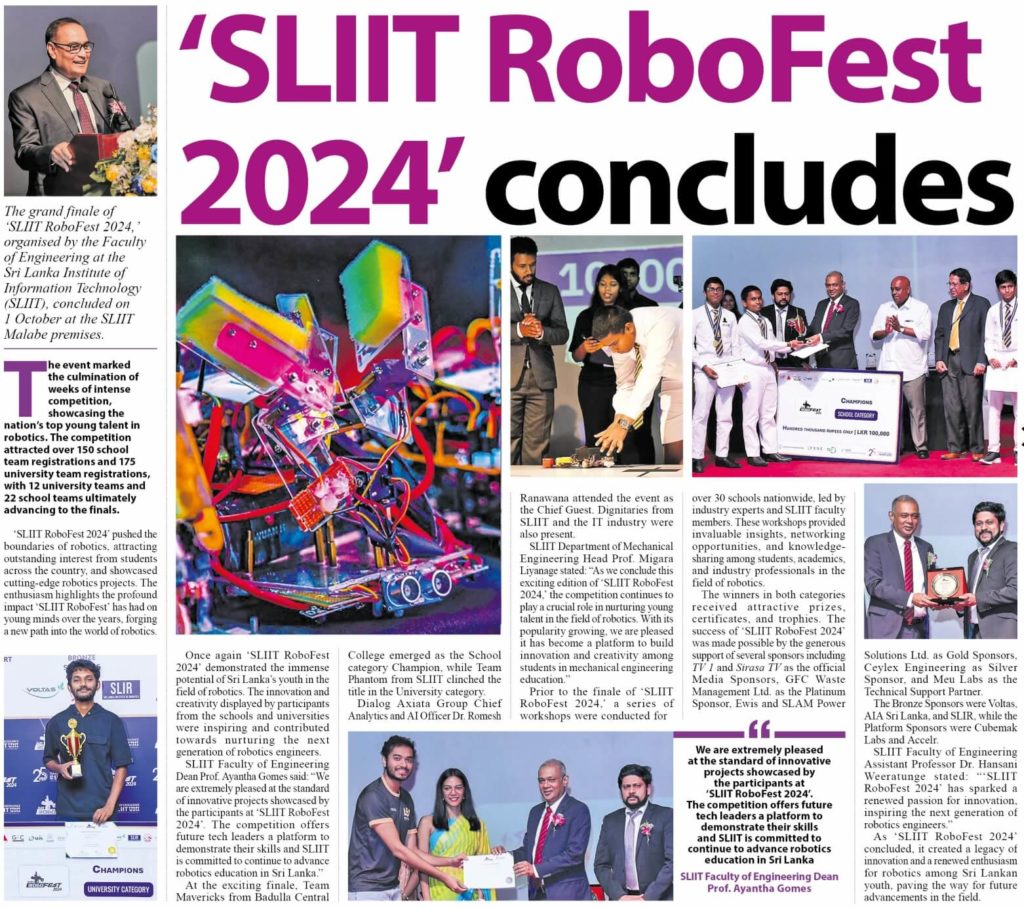 Sunday Morning: SLIIT RoboFest 2024 | SLIIT