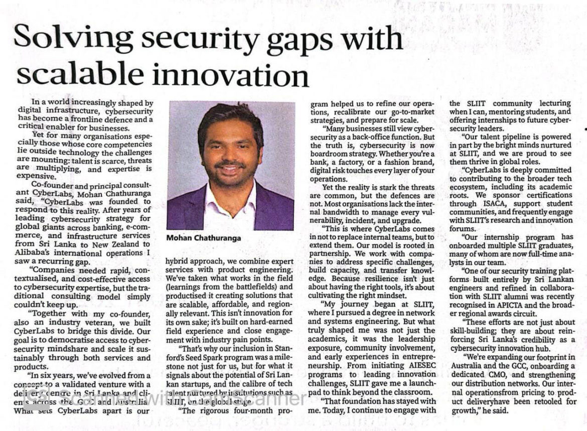 SLIIT Alumni Driving the Knowledge Economy with Talent, Technology, and Tenacity – Sunday ...